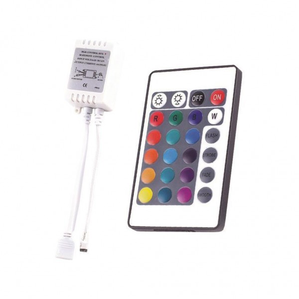 ΑΣΥΡΜΑΤΟ IR CONTROLLER RGB DC 5V/30W 12V/72W 24V/144W